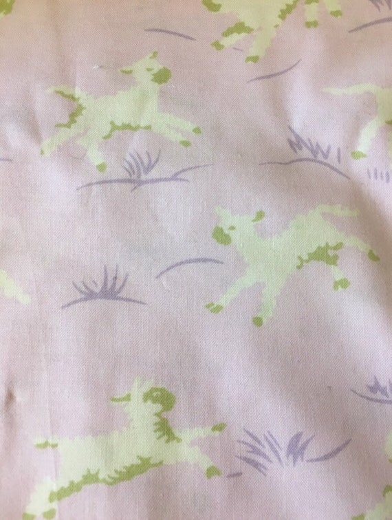 1/2 Yard LAMB Fabric Richloom Frolicking Lambs Childrens | Etsy