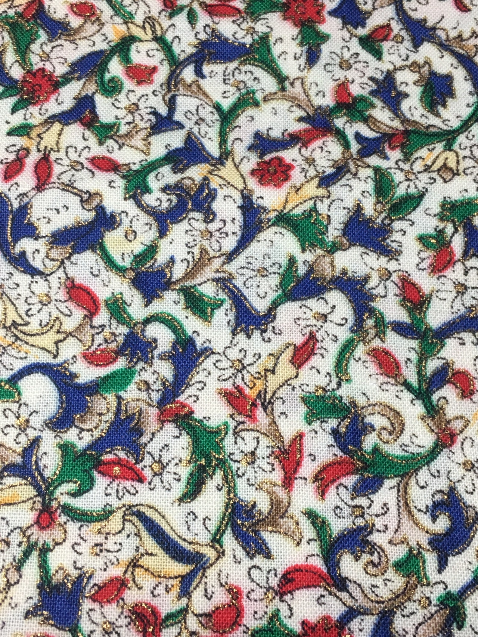 Florentine Scroll Vines Fabric Vintage Cotton Quilting Hi - Etsy