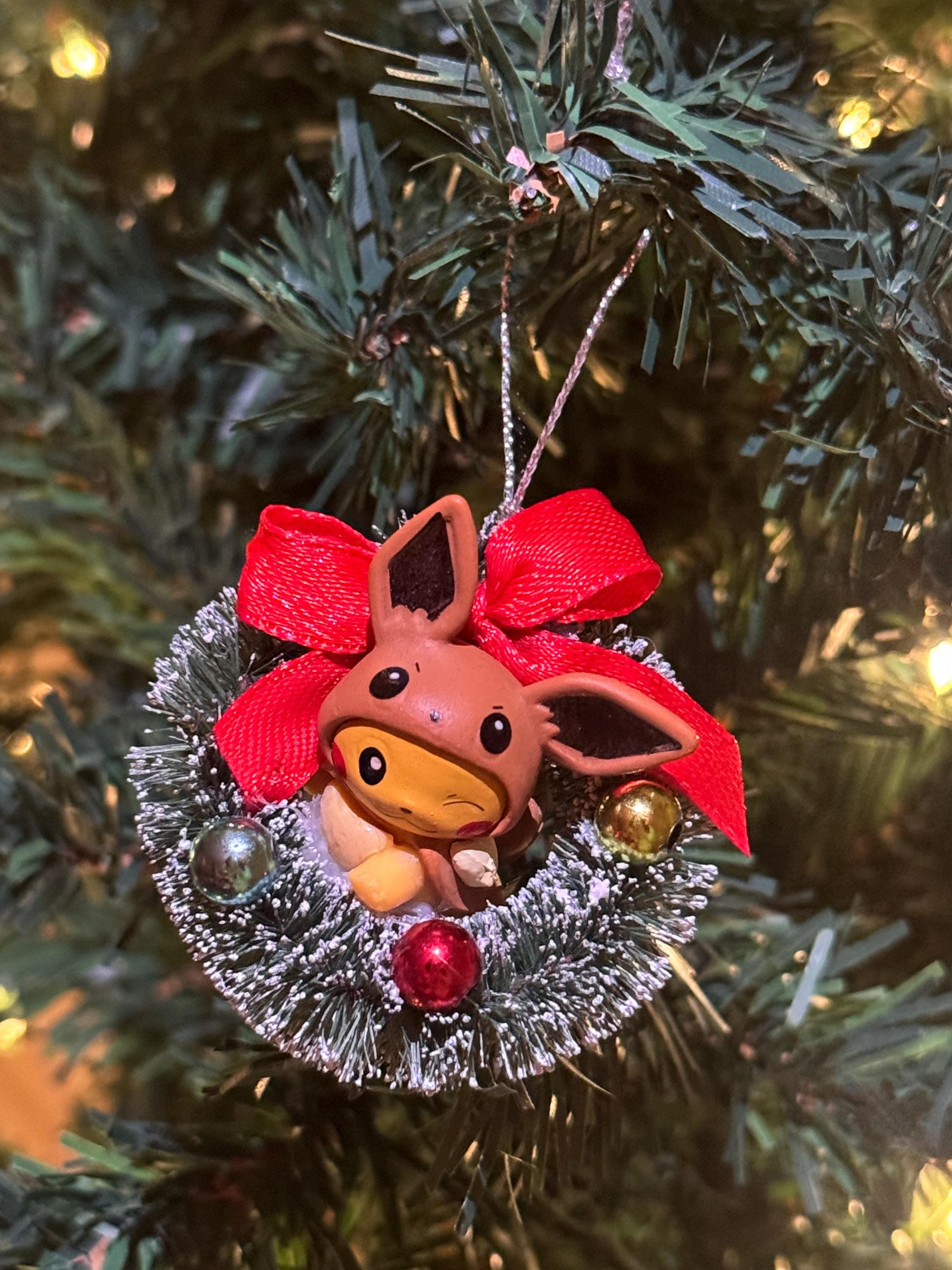 Eevee Pikachu Pokeball Snow Globe Ornament Pokémon Christmas Pokemon ...