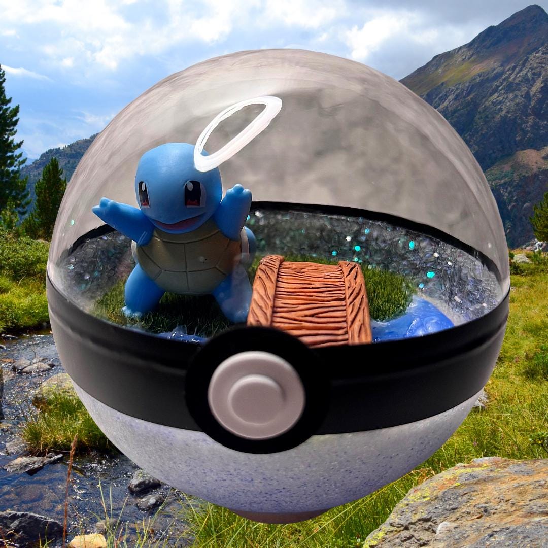 Handcrafted Squirtle Stream Pokémon Terrarium | Unique Pokémon Gift ...