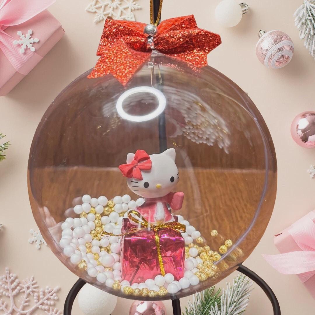 Hello Kitty Snow Globe Ornament Sanrio Christmas Present - Etsy