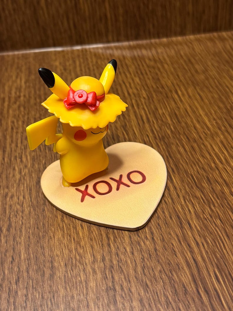 Pokemon Valentine Pikachu Heart Figure - Etsy