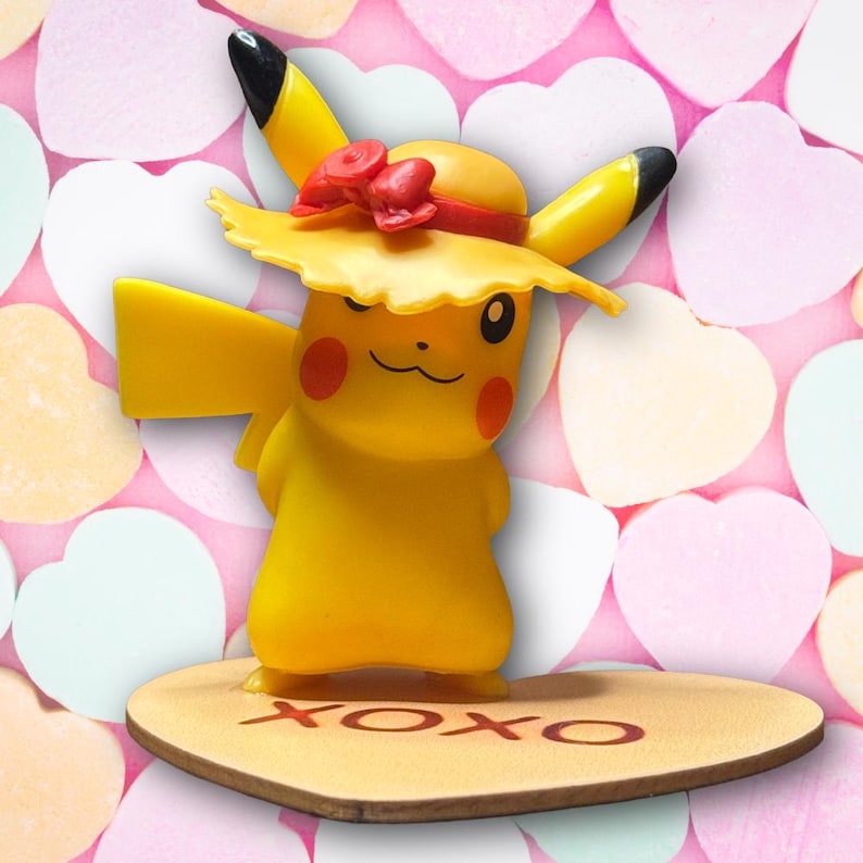 Pokemon Valentine Pikachu Heart Figure - Etsy