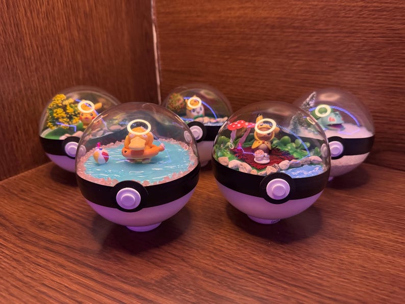 Handcrafted Psyduck Pool Float Pokémon Terrarium | Glow-in-the-dark ...