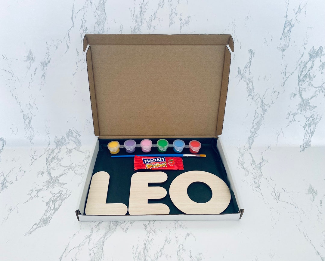 Kids Name Painting Activity Box, Paint Your Own Name, Personalised ...