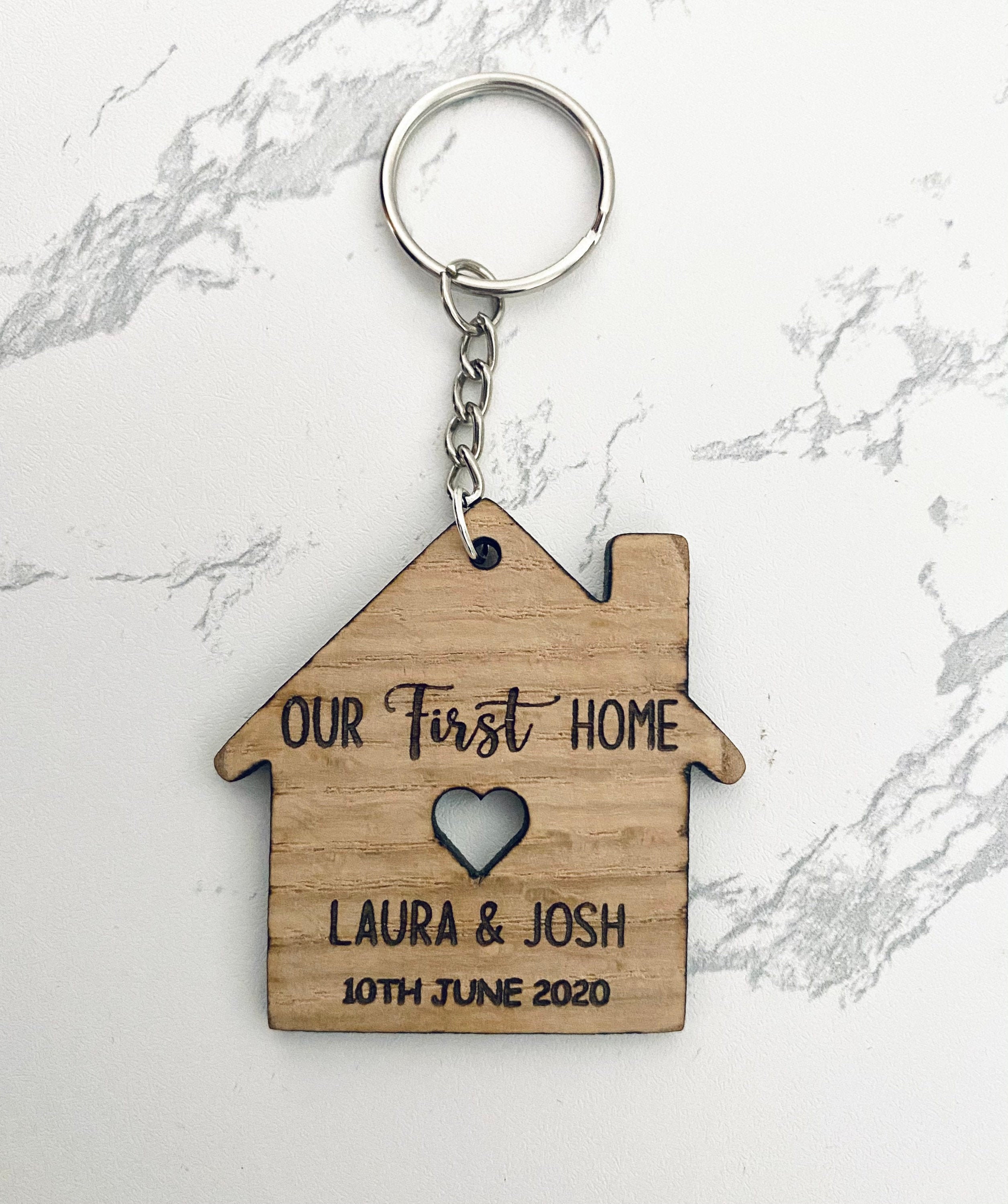 Our First Home Keyring Key Chain Moving House First Home | Etsy