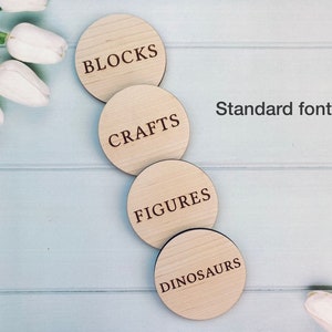 Wooden Toy Box Labels | Storage Labels | Playroom Decor | Nursery Decor ...