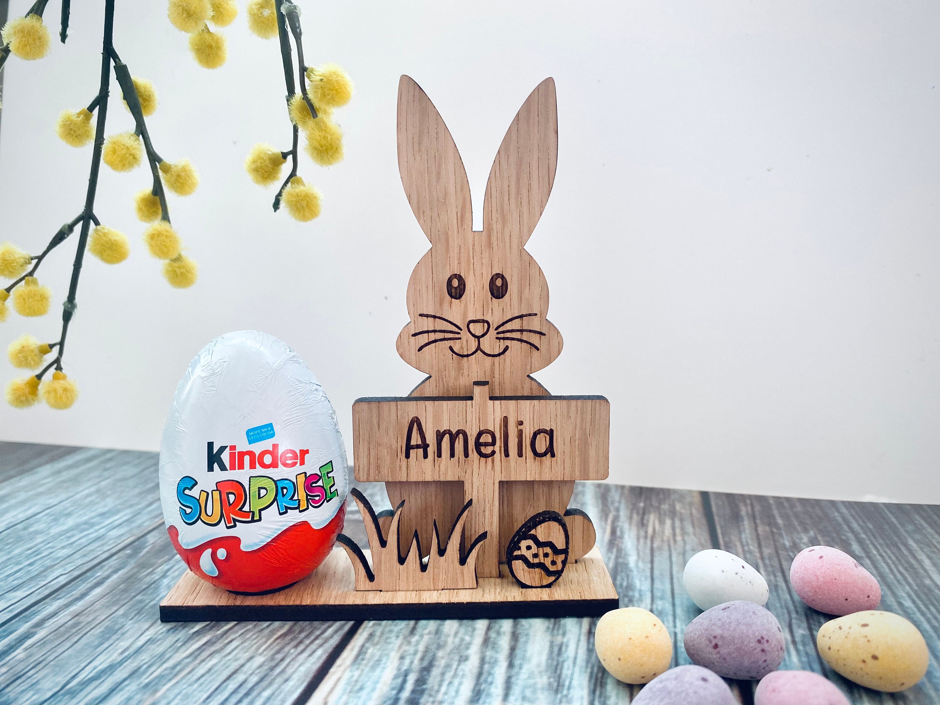 Personalised Easter Bunny Egg Holder Kids Easter Gifts Creme - Etsy UK