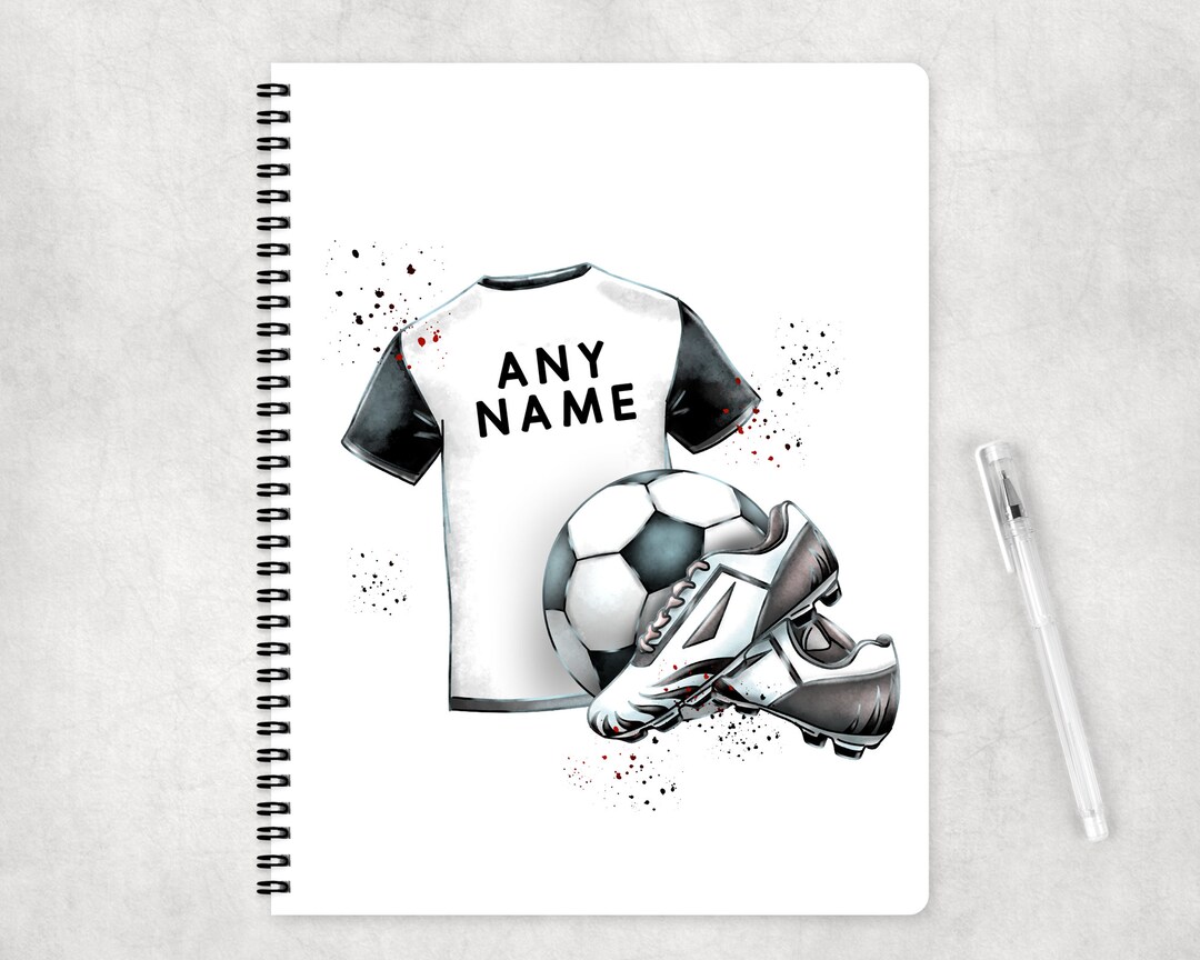 Personalised Football Notebook, Football Notepad, Football Gifts for ...