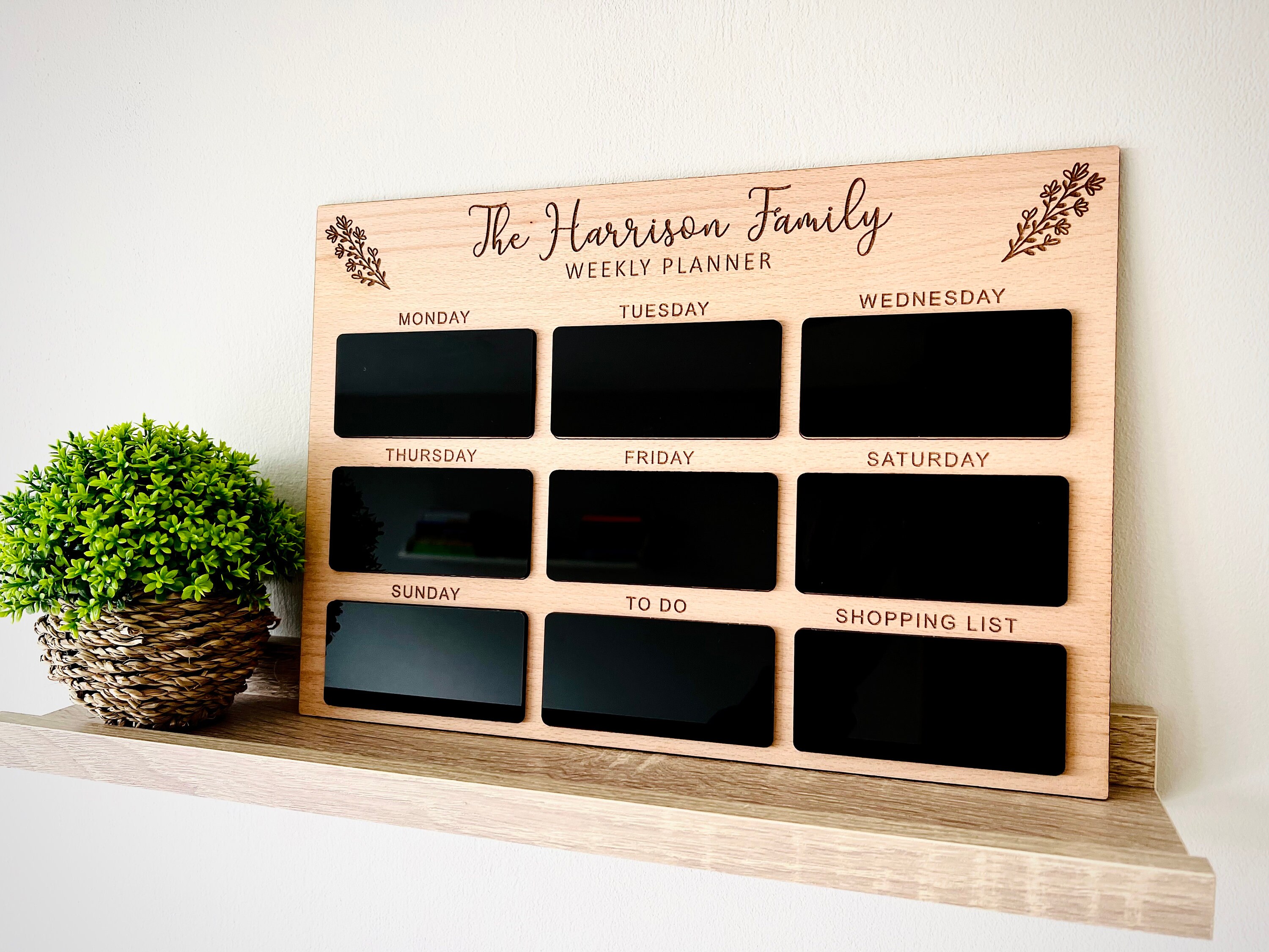 Personalised Family Planner Wipeable Weekly Organiser Weekly - Etsy UK