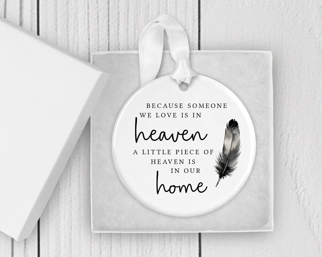 A Piece of Heaven in Our Home Bereavement Ornament, Christmas ...