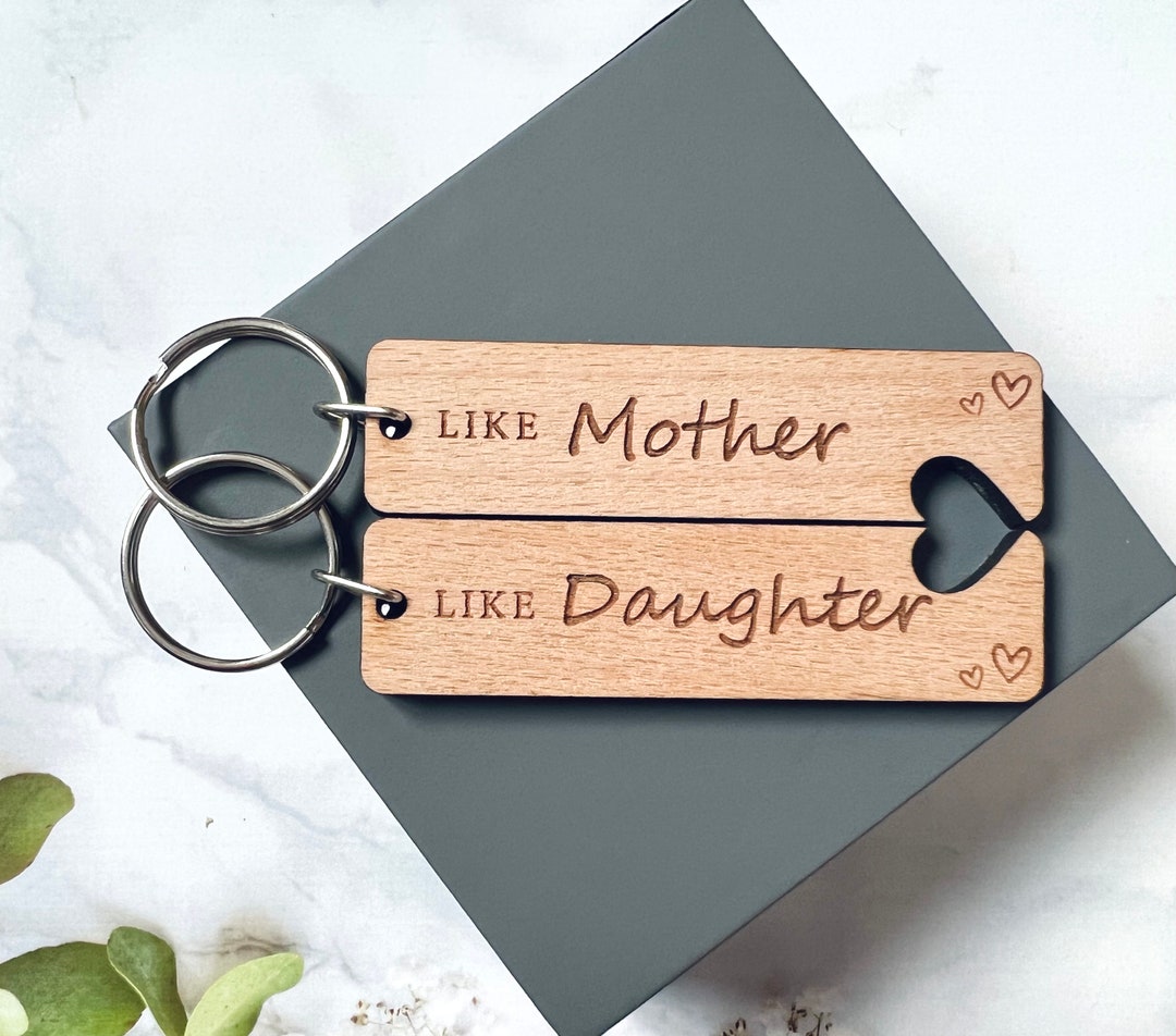 Mum and Daughter Matching Keyrings, Pair of Keyrings With Giftbox, Like ...