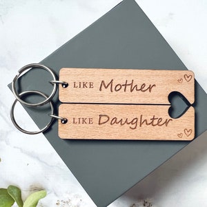 Mum and Daughter Matching Keyrings, Pair of Keyrings With Giftbox, Like ...