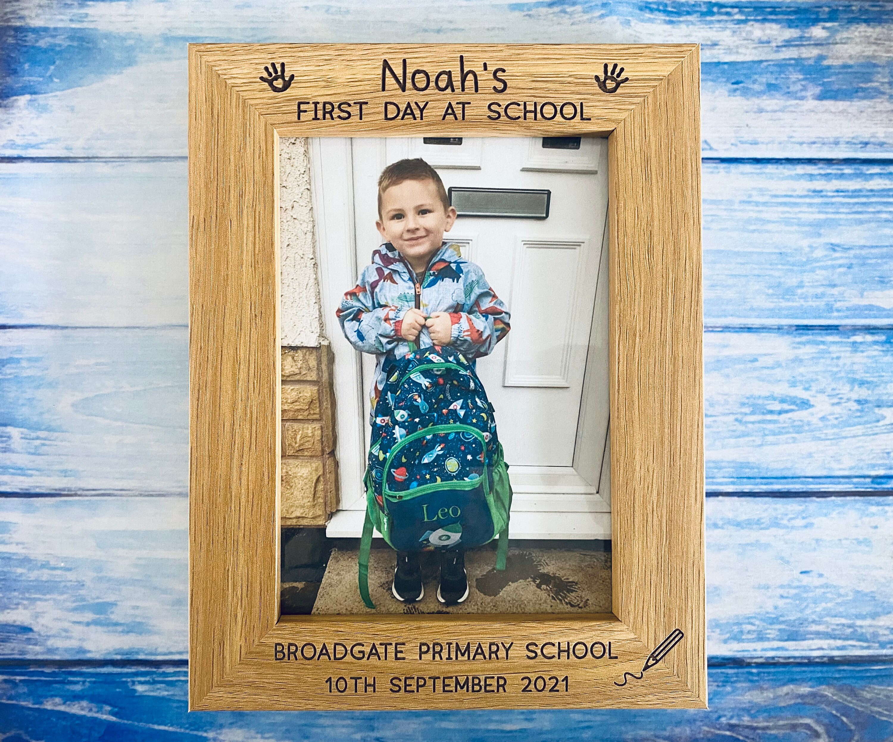 First Day of School Photo Frame Personalised Wooden Engraved - Etsy UK