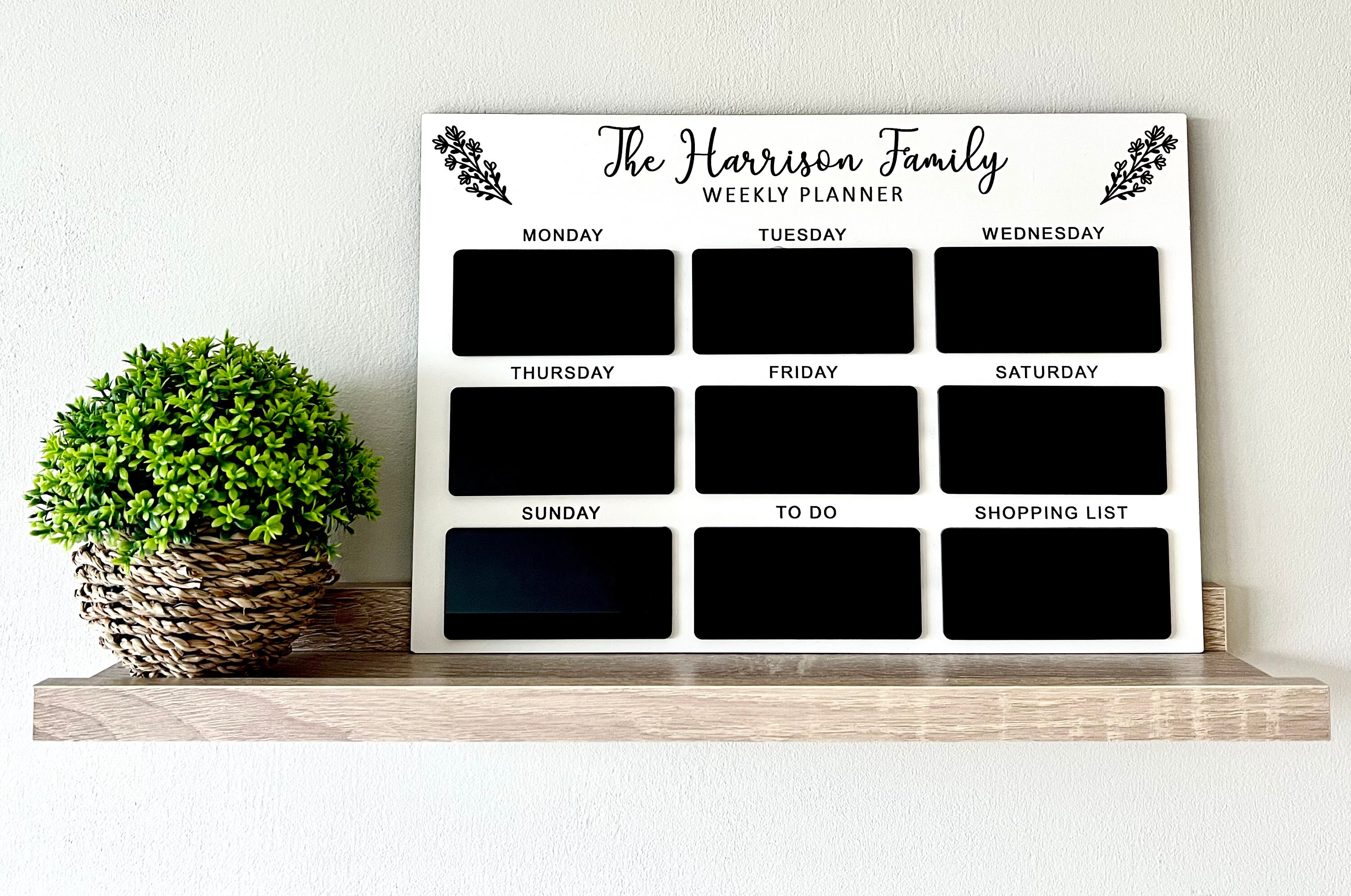 Personalised Family Planner Wipeable Weekly Organiser Weekly - Etsy UK