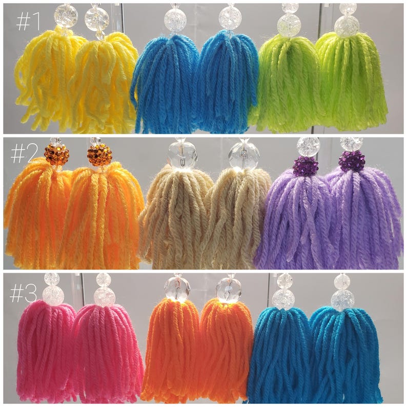 Tassel Dangle "pop of Color Collection" Earrings - Etsy