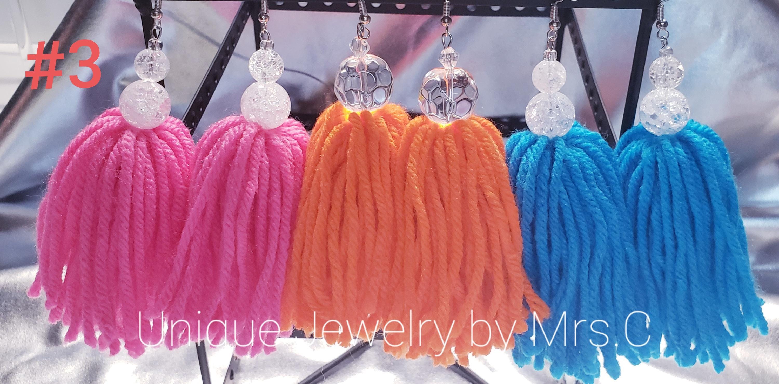Tassel Dangle "pop of Color Collection" Earrings - Etsy