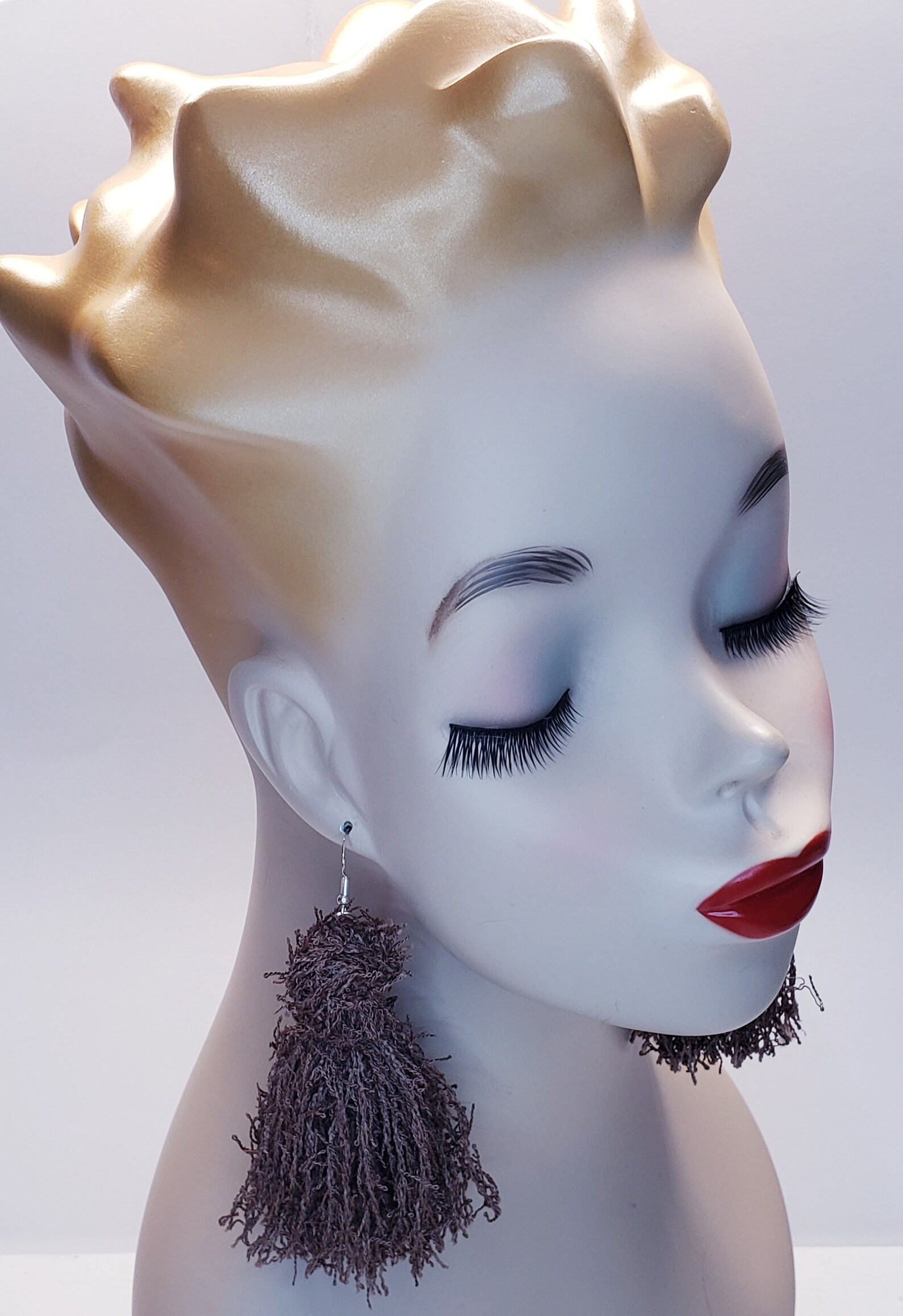 Tassel Dangle Fuzzy Earrings - Etsy