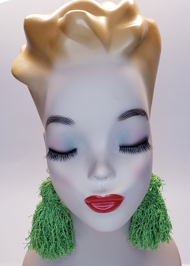 Tassel Dangle Fuzzy Earrings - Etsy