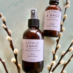 Citrus & Sage Smudging Spray | Smokeless Smudge | Energy Clearing Spray ...