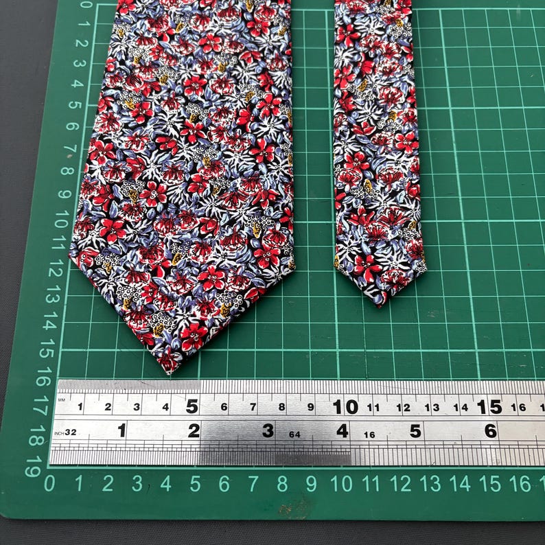Liberty Necktie in Red & Blue “ragged Robin” Prints - Handmade Liberty ...