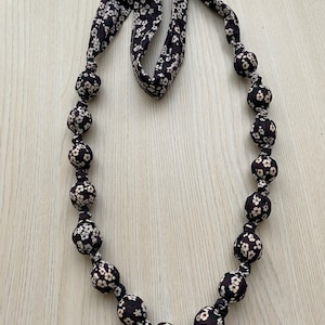 A Liberty of London Fabric Beaded 32" Long Necklace | Lady's Necklace | Gift | Statement ...