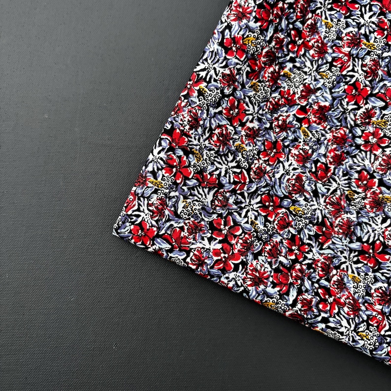 Liberty Necktie in Red & Blue “ragged Robin” Prints - Handmade Liberty ...