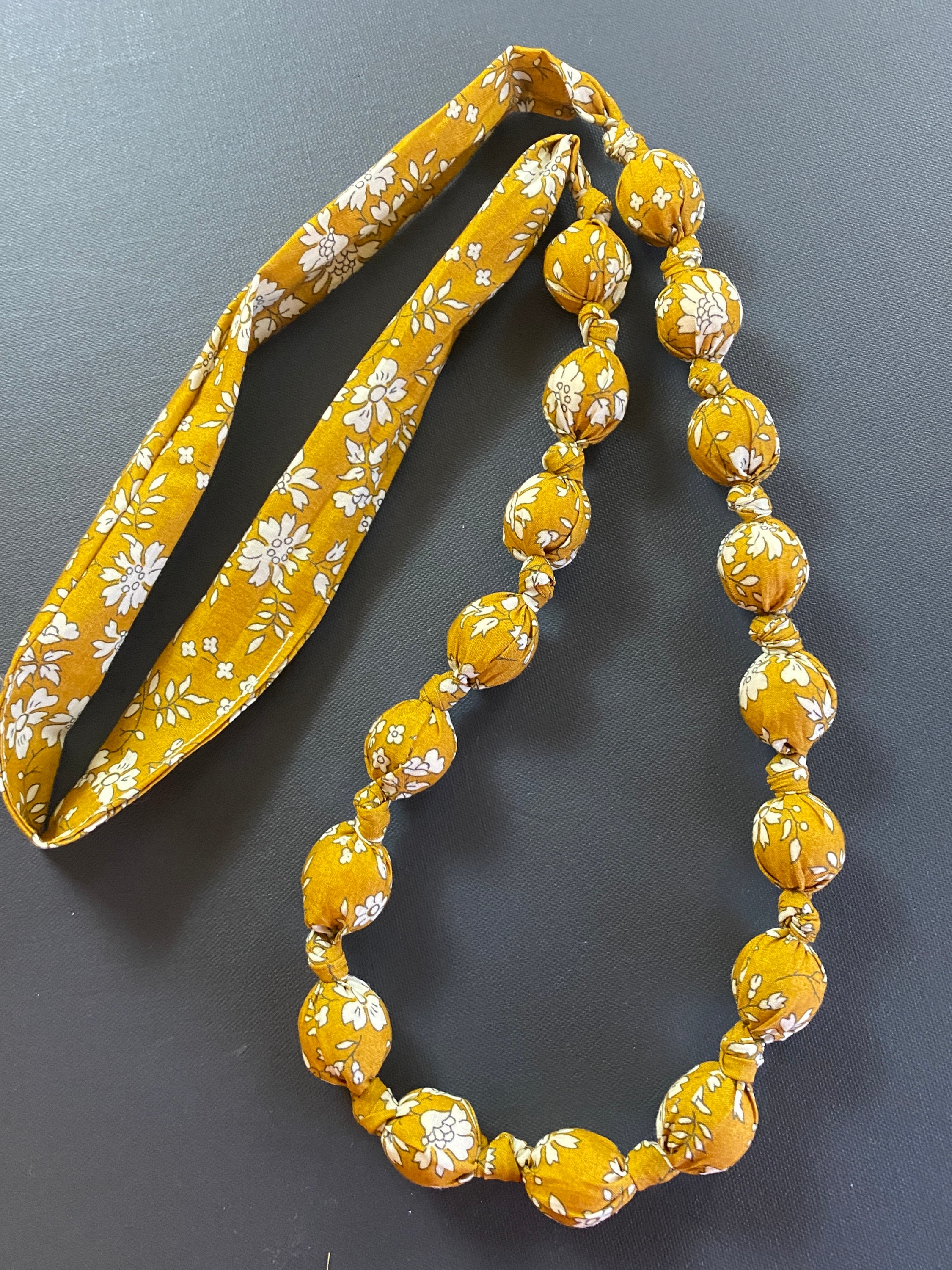 A Liberty of London Fabric Beaded 32" Long Necklace | Lady's Necklace | Gift | Statement ...