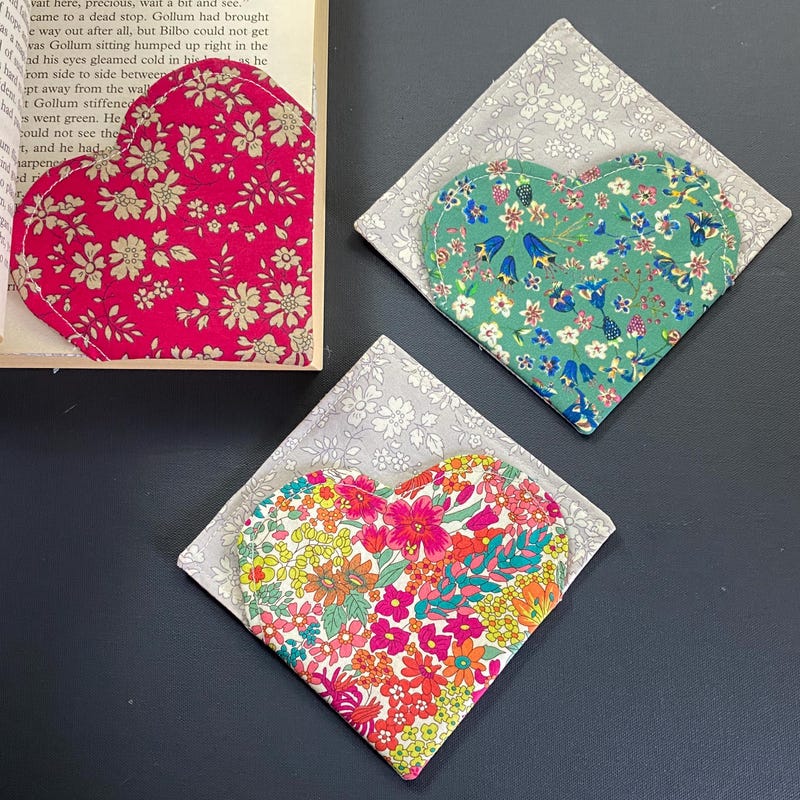 Heart Bookmark - Etsy