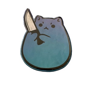 Chibi Angry Kitty Decor, Stabby Kitty, Redrum Kitty, Cat and Knife ...