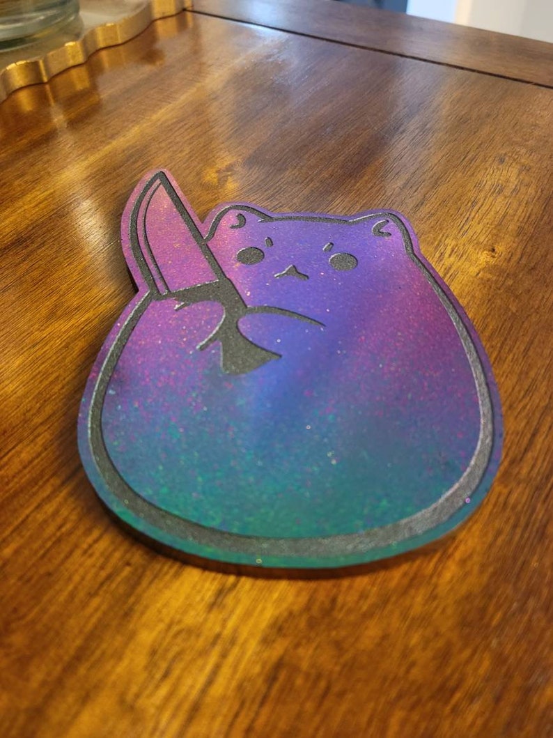 Chibi Angry Kitty Decor Stabby Kitty Redrum Kitty Cat - Etsy