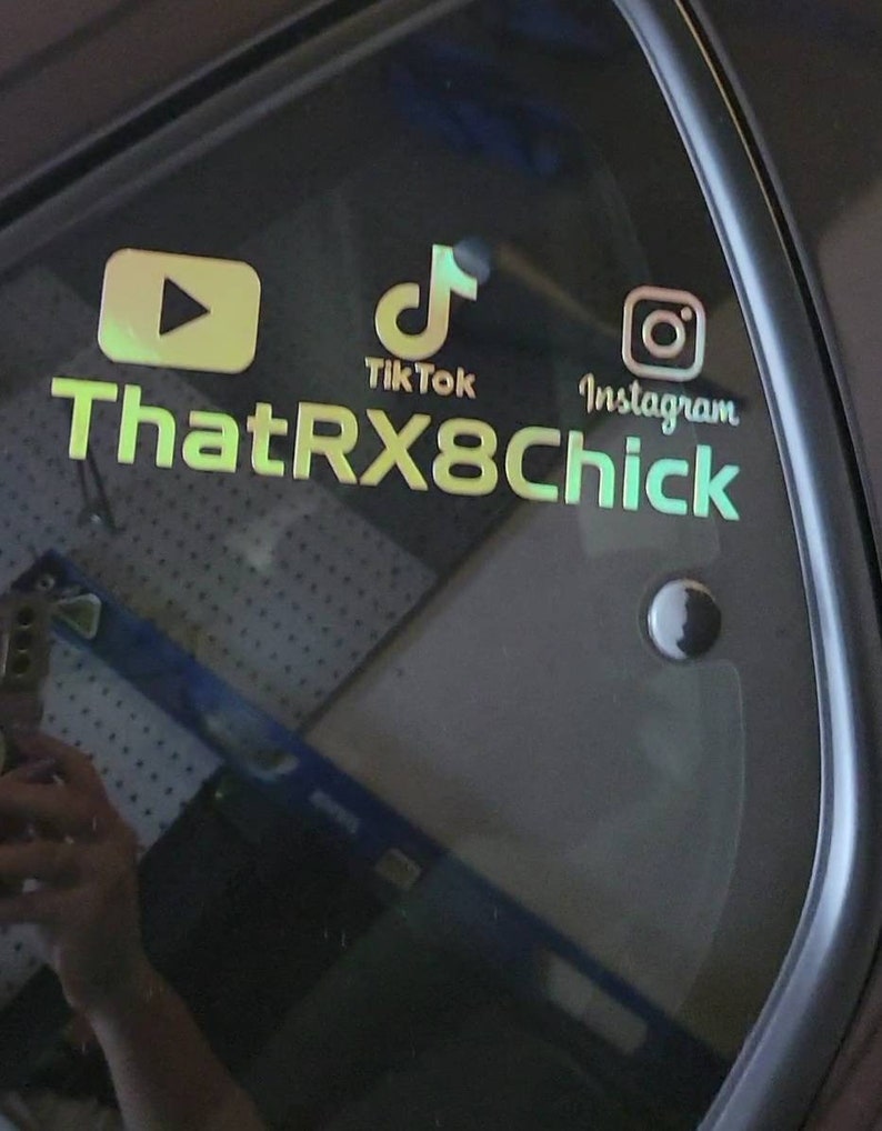 Social Media Handle Decal Car Sticker Custom Vinyl Sticker - Etsy