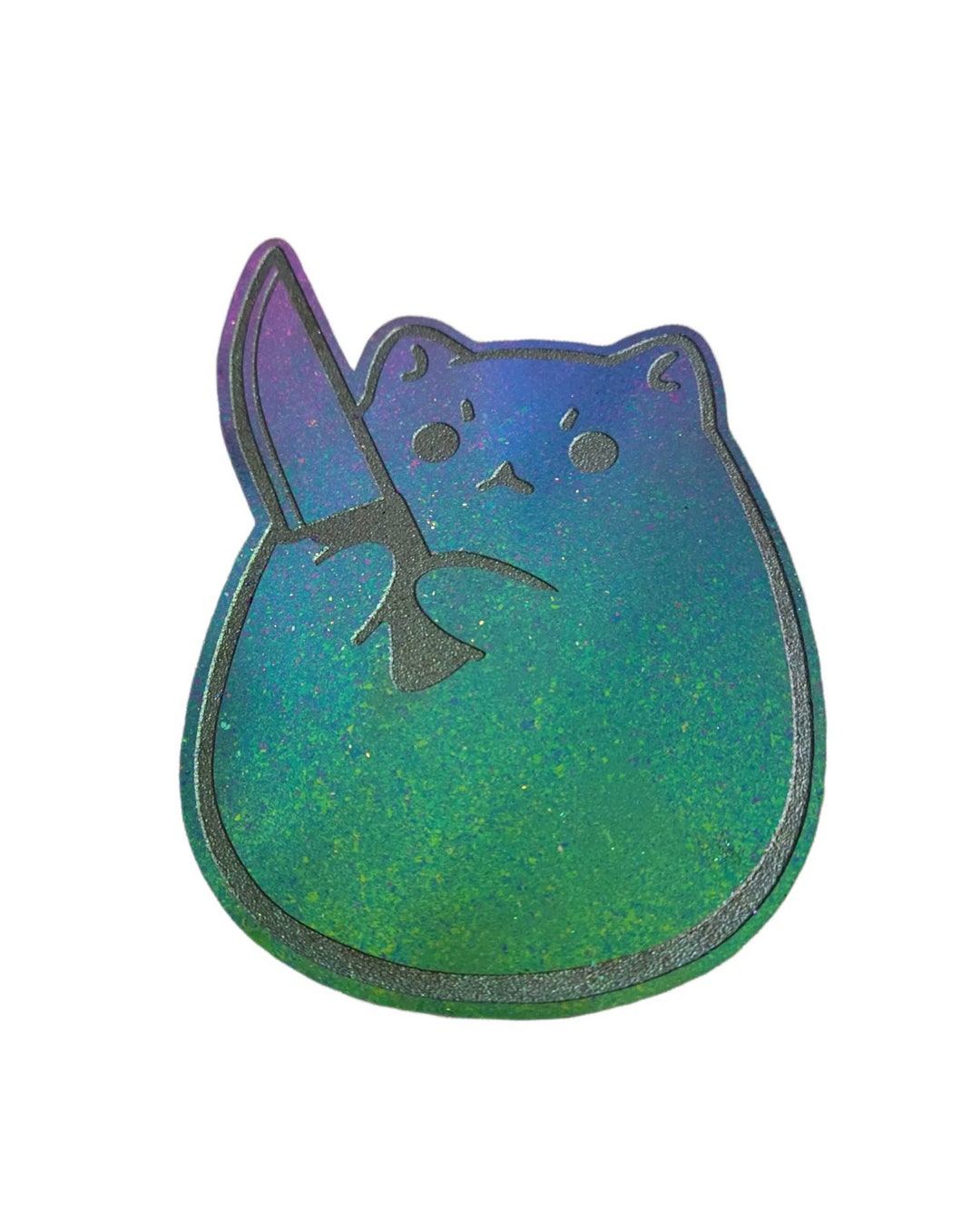 Chibi Angry Kitty Decor Stabby Kitty Redrum Kitty Cat - Etsy