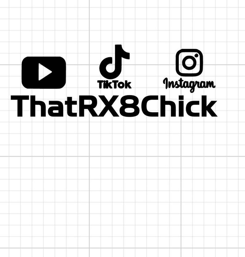 Social Media Handle Decal Car Sticker Custom Vinyl Sticker - Etsy