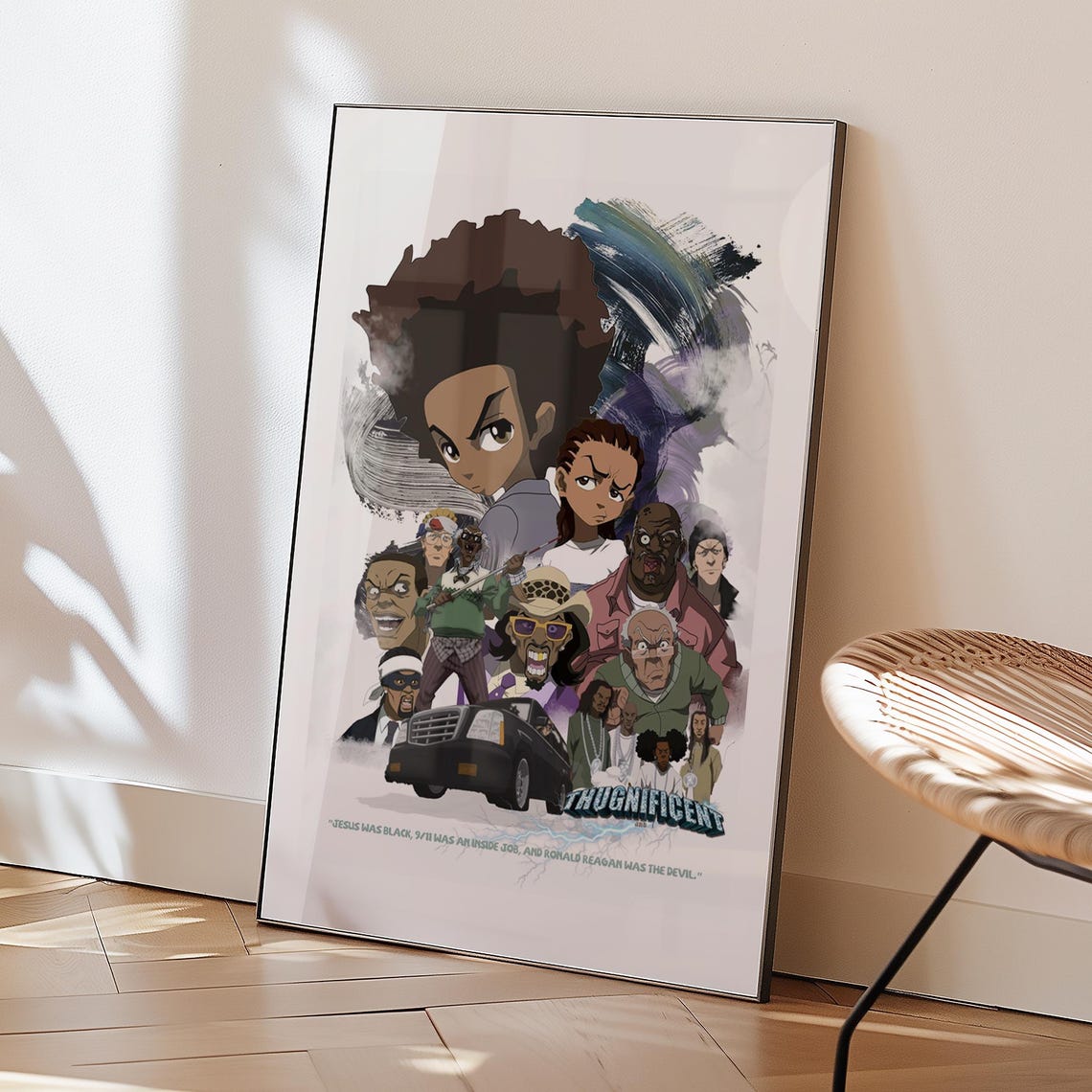 Boondocks Poster – Urban Hip Hop Wall Art Print | Gangsta Cartoon Decor ...