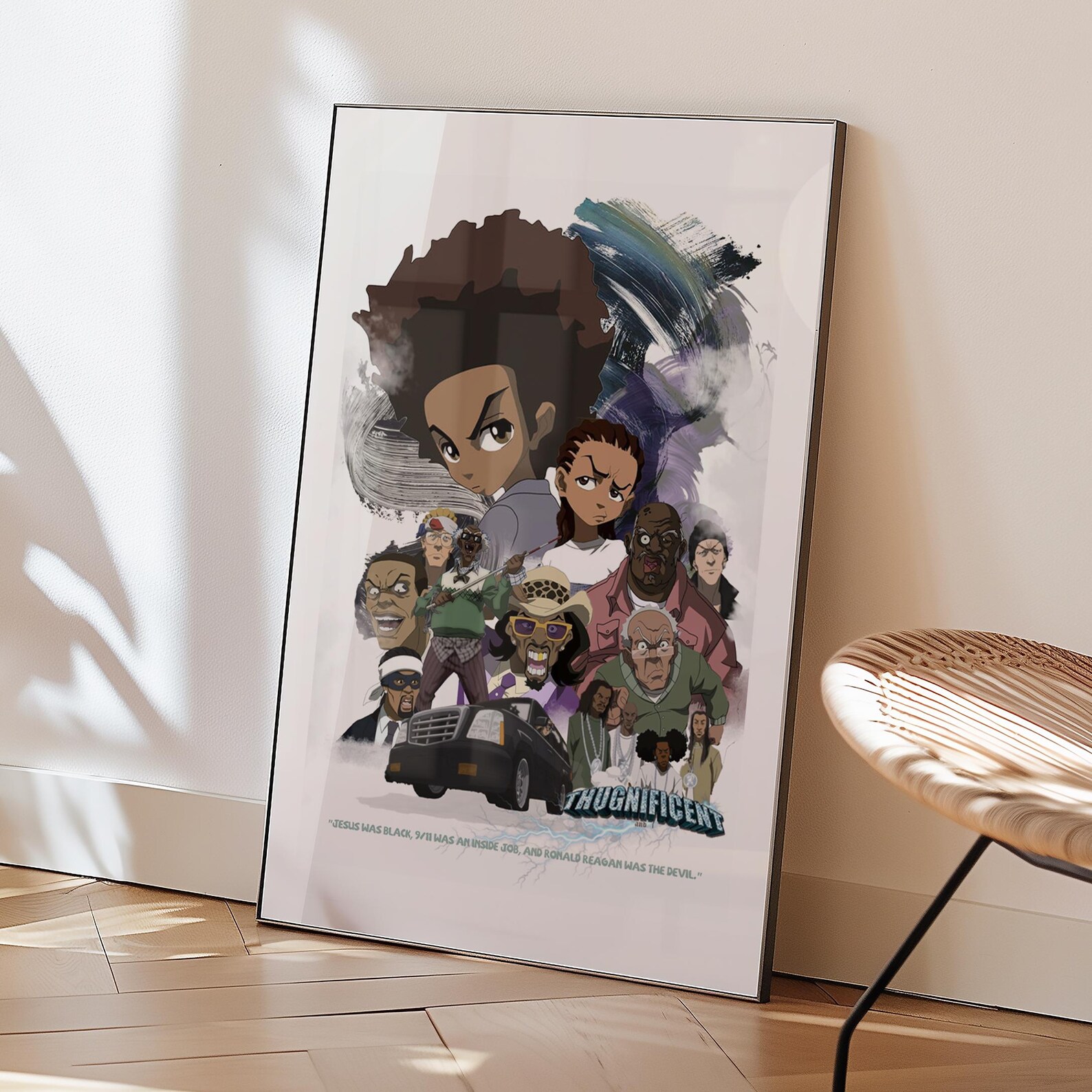 Boondocks Poster – Urban Hip Hop Wall Art Print | Gangsta Cartoon Decor ...