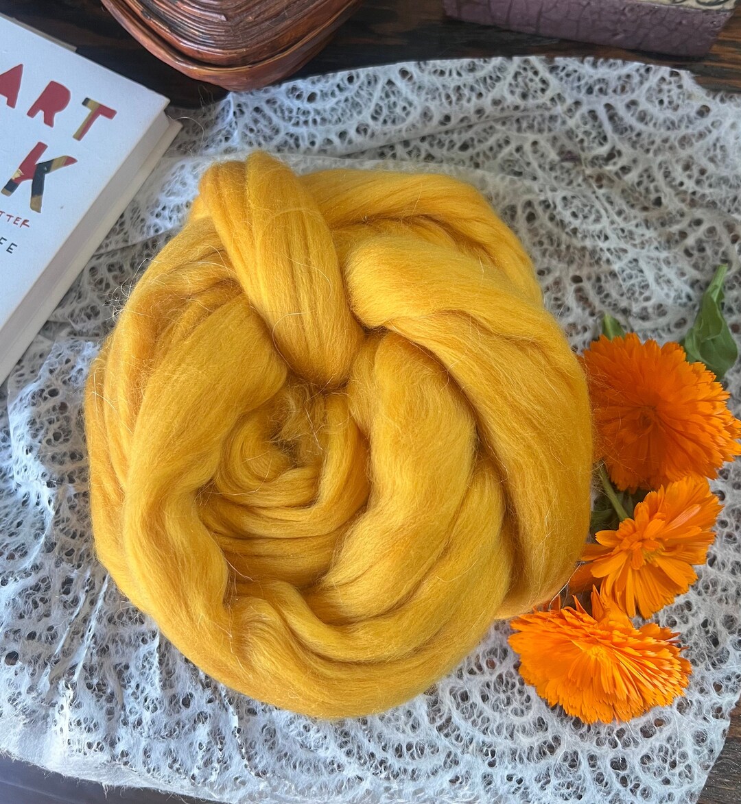 Honey Colored Bio-nylon Vegan Combed Top, 4 Oz, Super Soft, Sustainable ...