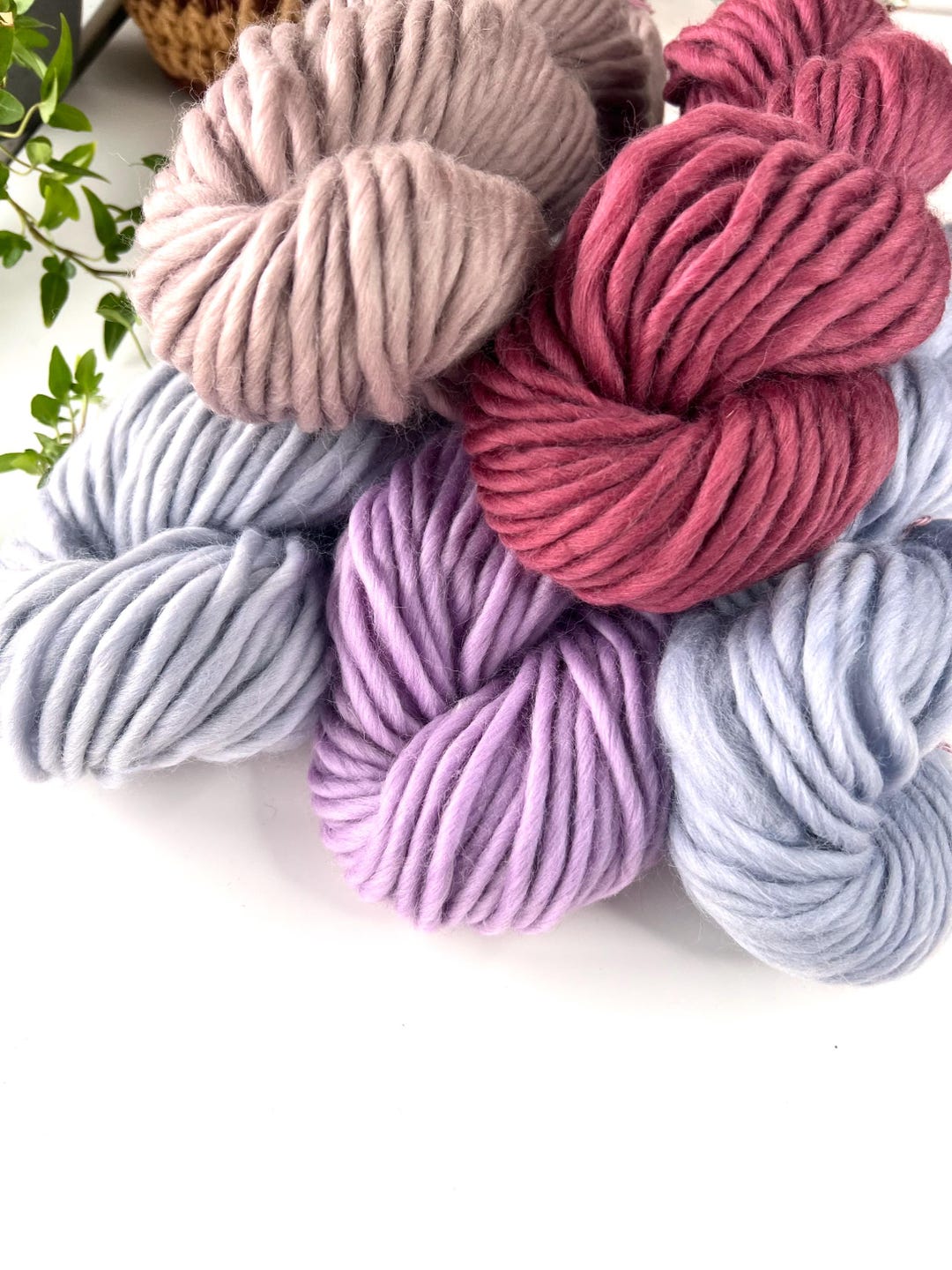 1lb Super Chunky Merino Wool Yarn Bargain Bulk Grab Bag, Fiber Pack ...