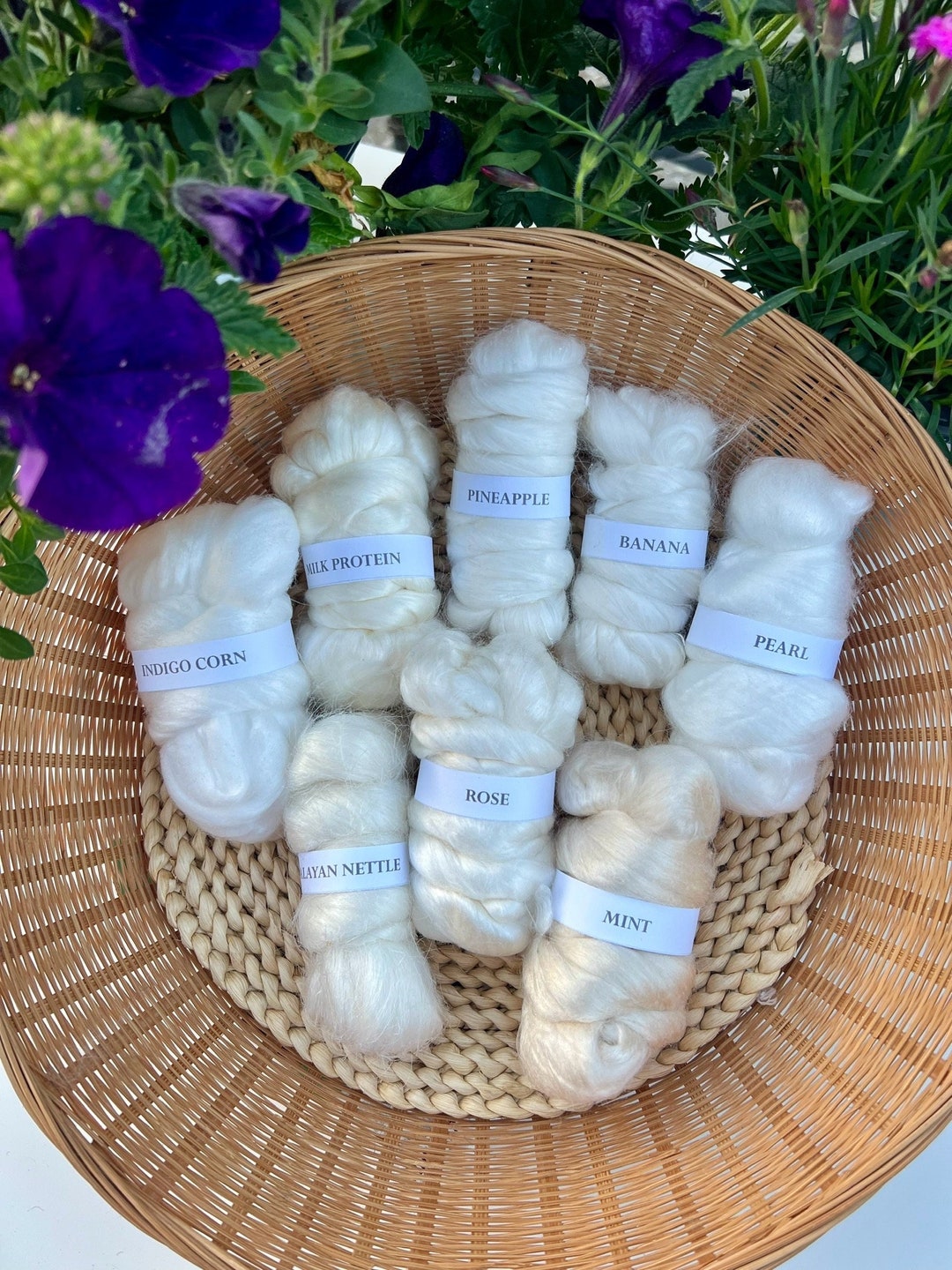 Vegan Plant Base Cellulose Fiber Sampler, Discovery Pack, for Spinning ...