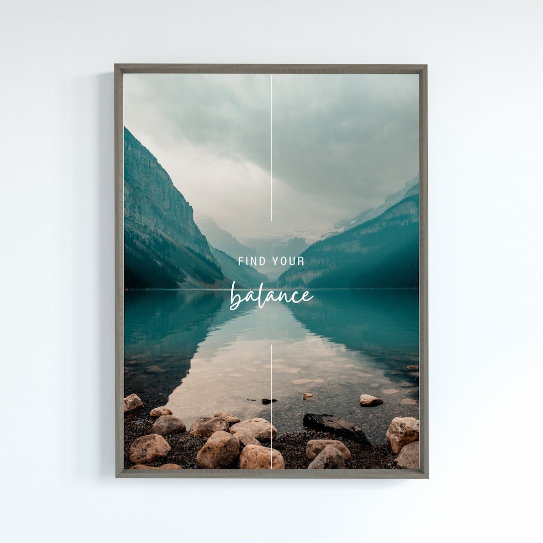 Balance Inspirational Poster Printable Wall Art Home Decor ...