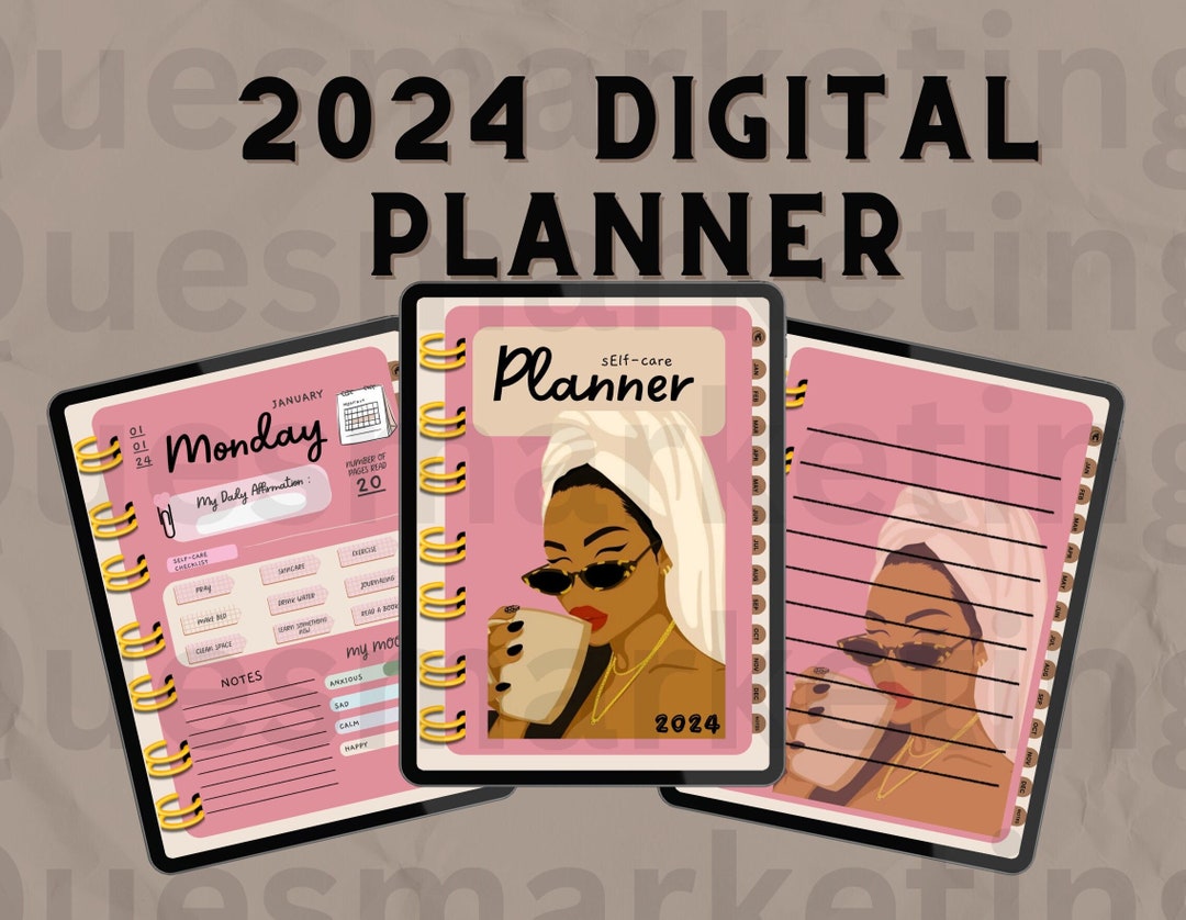 BLACK GIRL Digital Planner 2024 | Black Girl Self Care| Goodnotes, Ipad ...