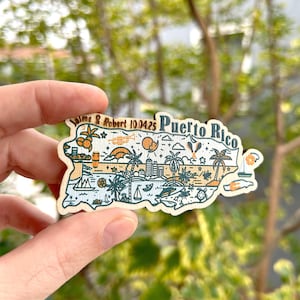 Puerto Rico Save the Date Magnet Rustic Wooden Wedding Favor Puerto ...