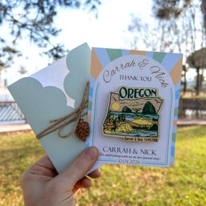 Oregon Thank You Magnets, Rustic Bulk Wedding Favors, Gift State Wooden ...
