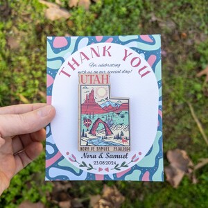 Utah Thank You Magnets, Unique Bulk Wedding Favor Gift State Wooden ...