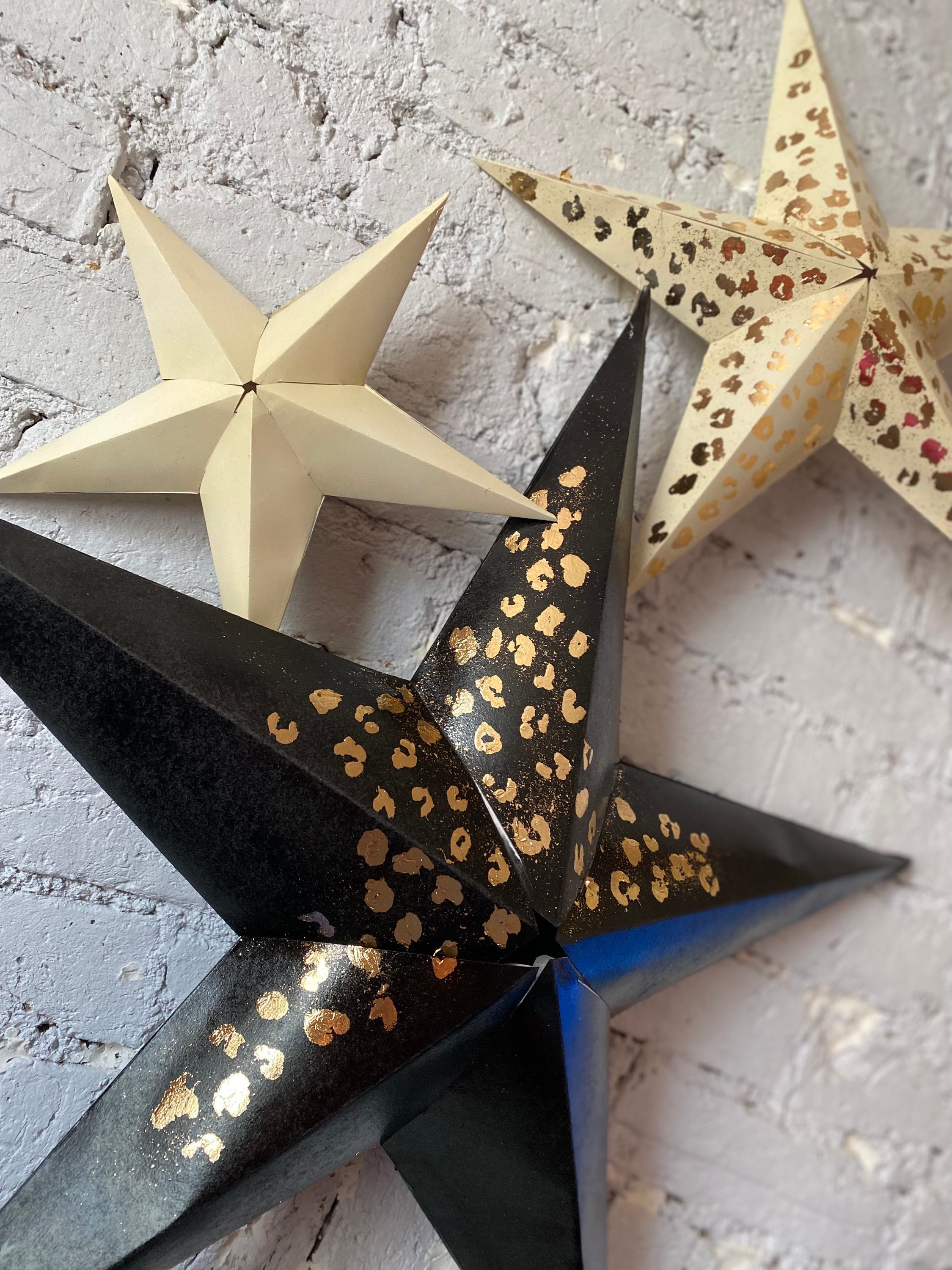 Christmas Star 3D Template | Instant Download Star Christmas | 2 ...