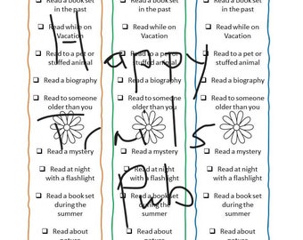 Spring Break Reading Challenge Bookmarks - Etsy