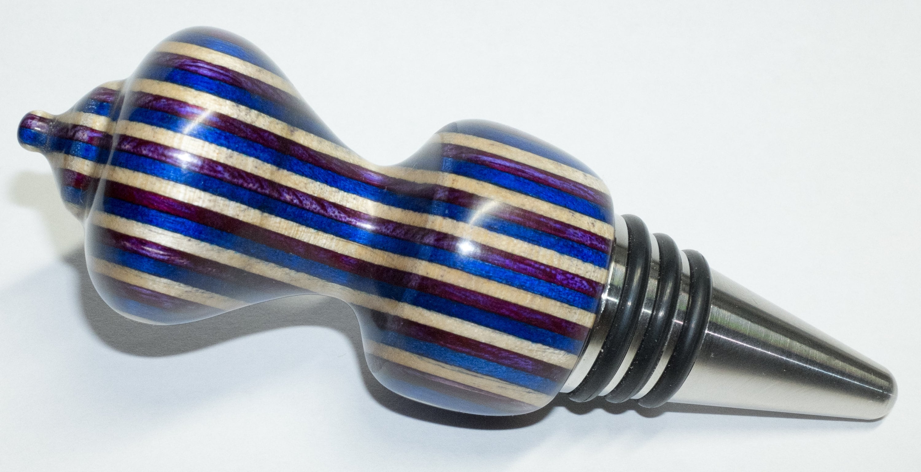 Blue and Purple Spectraply Bottle Stopper - Etsy