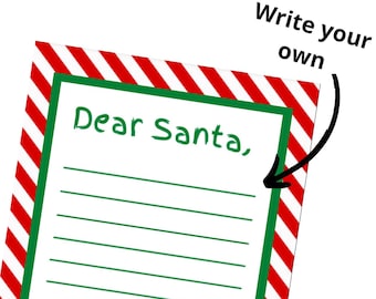 Printable Magical Kids Letter to Santa Kit: 2 Enchanting Designs, Fill ...