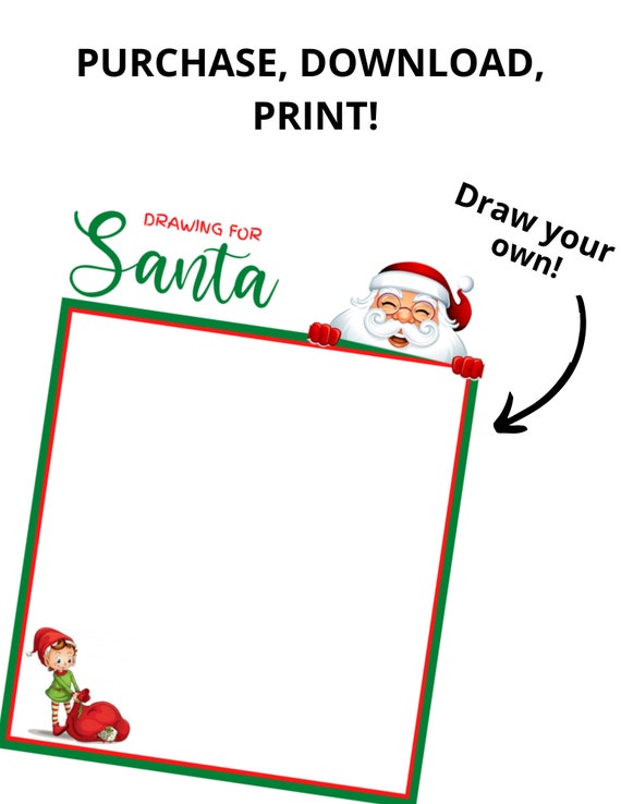 Drawing for Santa Printable | Etsy