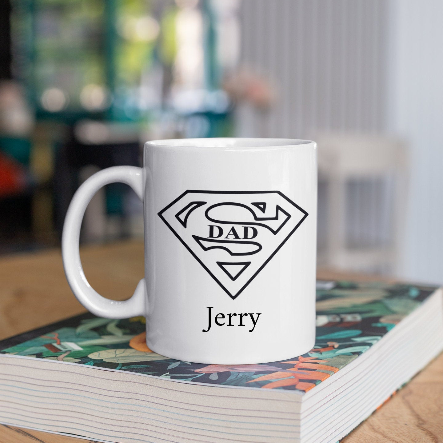 Super dad superhero personalized mug hero dad mug for the | Etsy